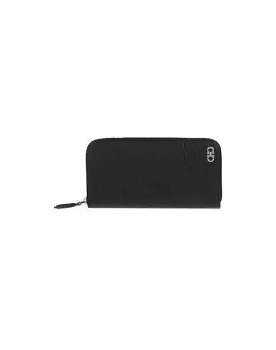 FERRAGAMO Document Holder Soft Leather - Black