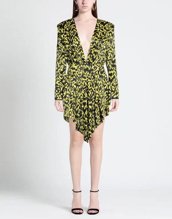 Alexandre Vauthier Asymmetric Silk Mini Dress