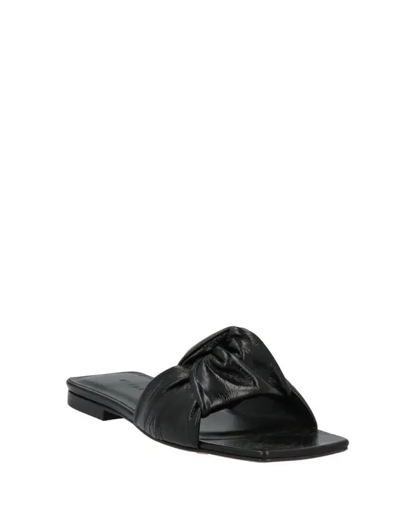 By Far Leather Slide Sandals