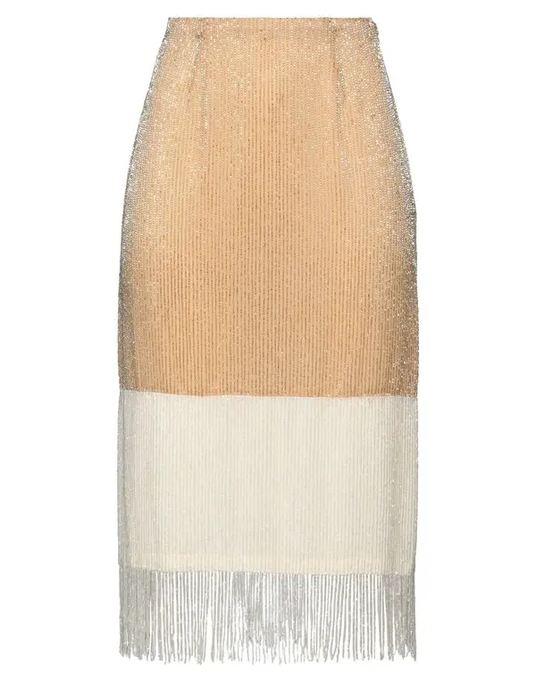 Elisabetta Franchi Pencil Midi Skirt - Beige