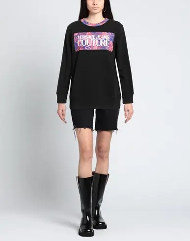 Versace Sweatshirt In Cotton And Elastane - Black