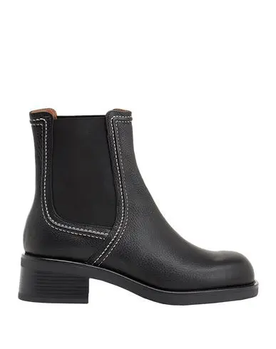 8 BY YOOX Grain Leather Chelsea Ankle Boots - Black