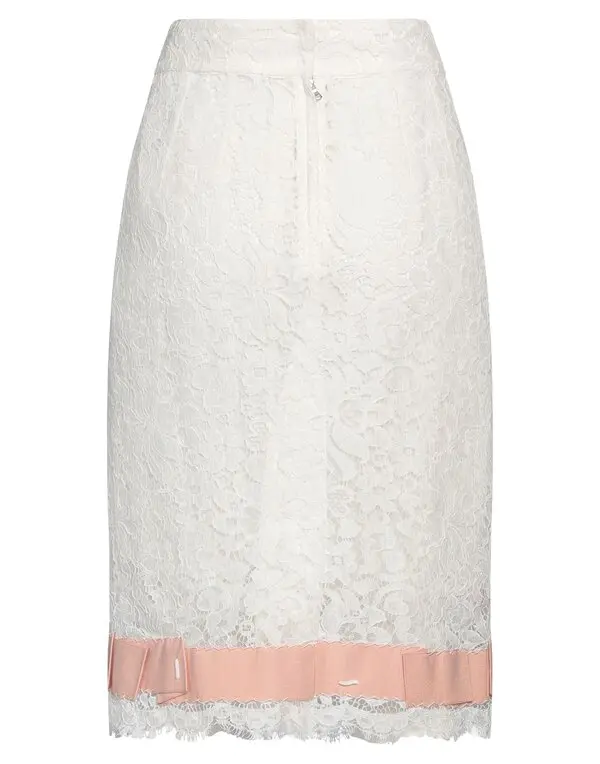 Dolce & Gabbana Midi Lace Pencil Skirt - Ivory