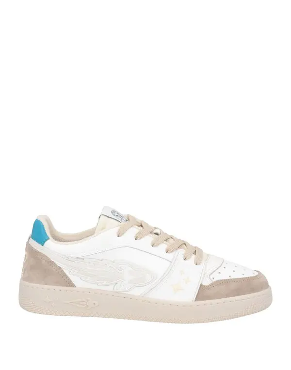 ENTERPRISE JAPAN Calfskin And Leather Sneakers - White