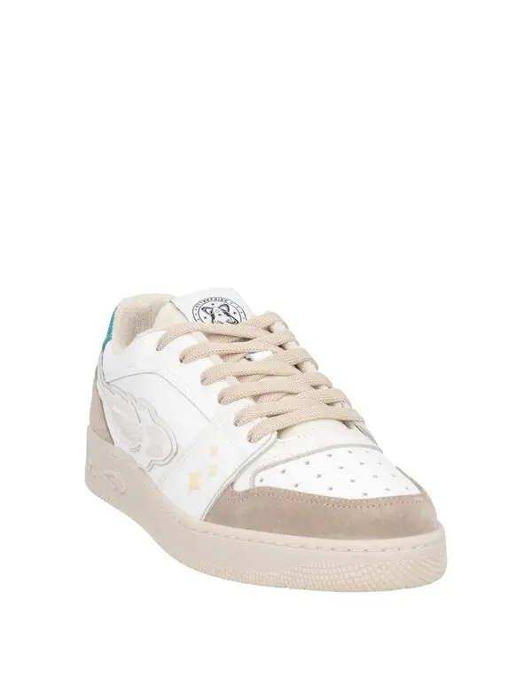 ENTERPRISE JAPAN Calfskin And Leather Sneakers - White