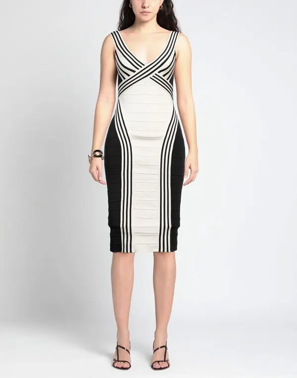 Elisabetta Franchi Midi Bodycon Knit Dress