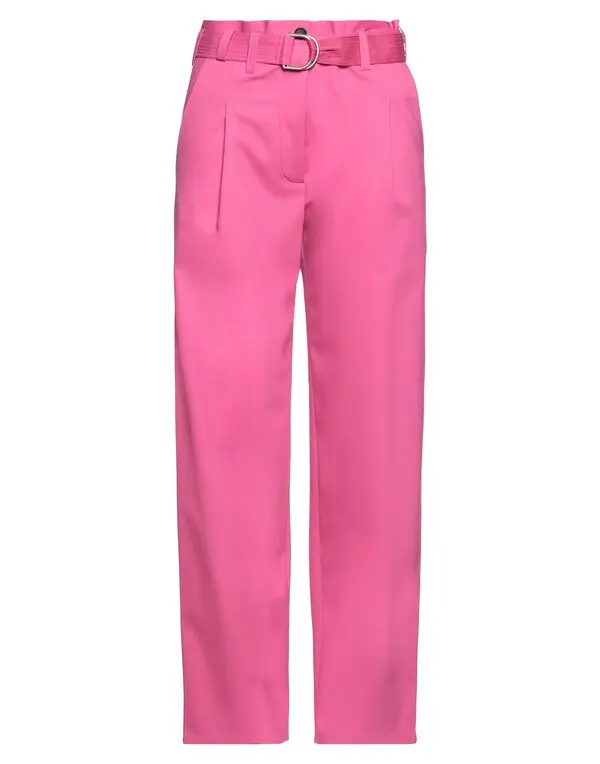 Philosophy Di Lorenzo Serafini Wool Blend Wide Leg Pants With Belt - Pink