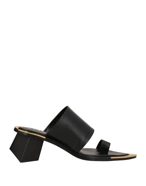 JIL SANDER Thong Sandal In Calfskin - Black