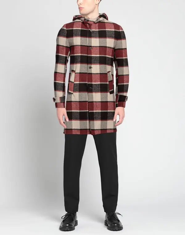 PRIMO EMPORIO Checked Flannel Coat - Red