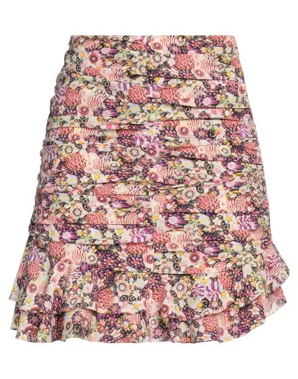 Isabel Marant Étoile Mini Skirt In Silk And Polyester - Red