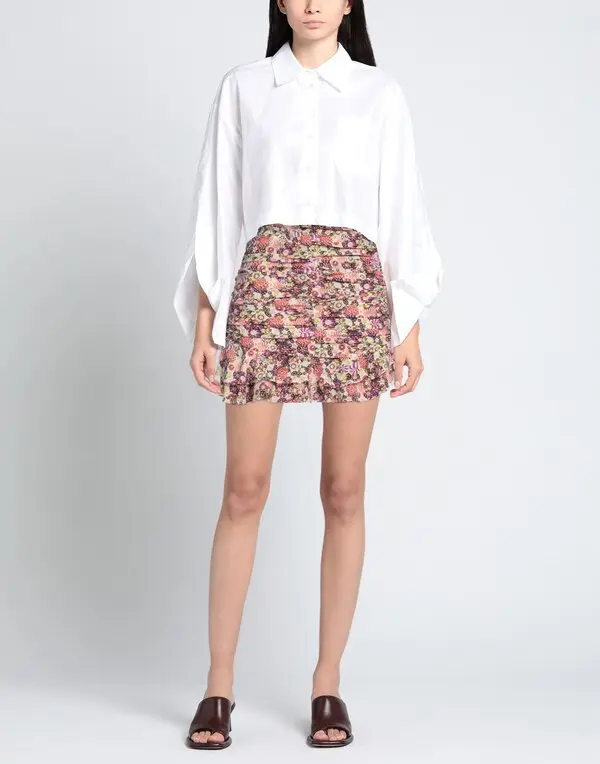 Isabel Marant Étoile Mini Skirt In Silk And Polyester - Red