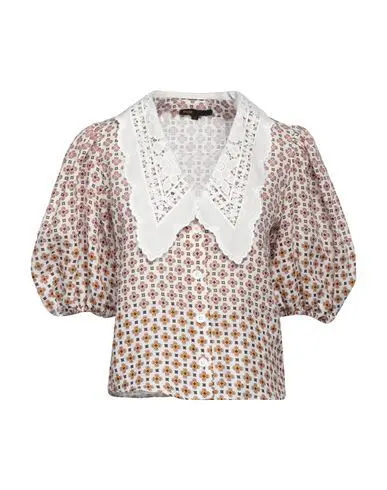 Maje Woven Shirt With Lace Detail