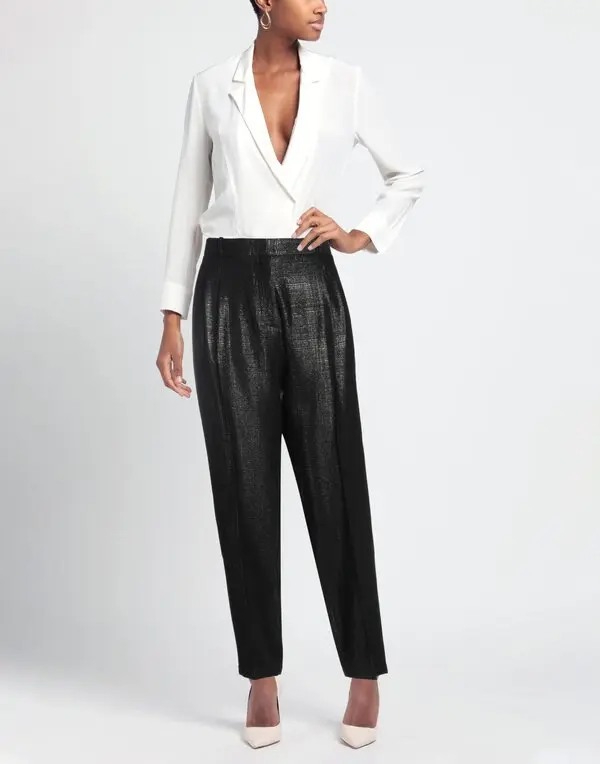 Elisabetta Franchi Tapered High-waisted Pants - Black