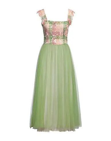 Elisabetta Franchi Midi Flared Dress - Light Green