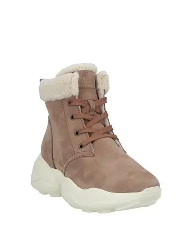 Hogan Light Brown Leather Ankle Boots