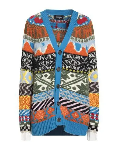Dsquared2 Multicolor Jacquard Knit Cardigan
