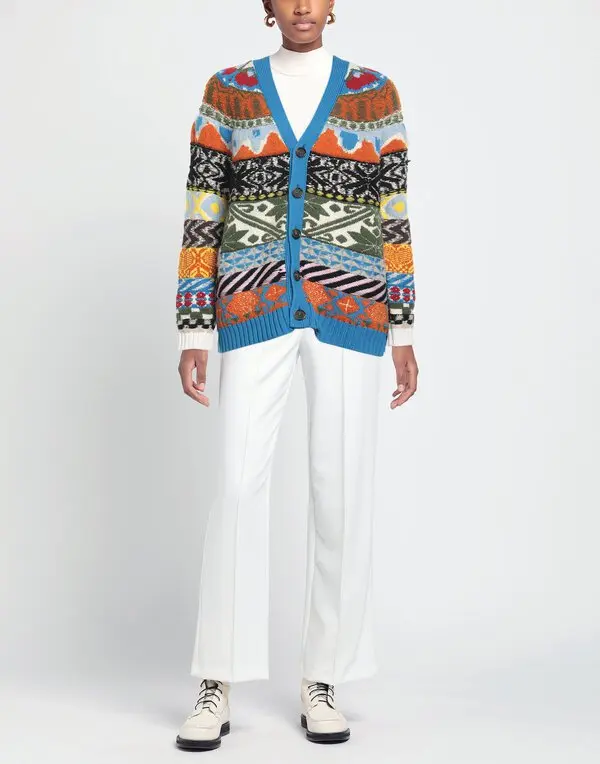 Dsquared2 Multicolor Jacquard Knit Cardigan