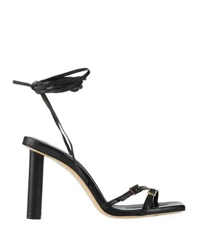 ILIO SMERALDO Sandals In Leather With Ties - Black