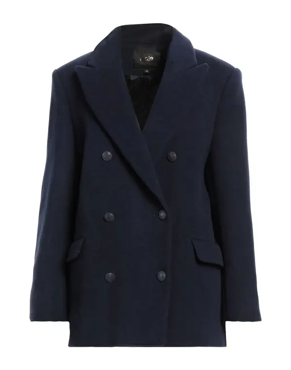 Maje Coat Virgin Wool Polyamide - Midnight Blue