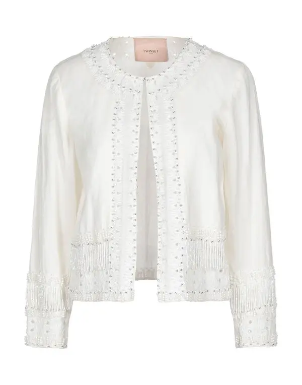 TWINSET Plain Weave Blazer - Ivory