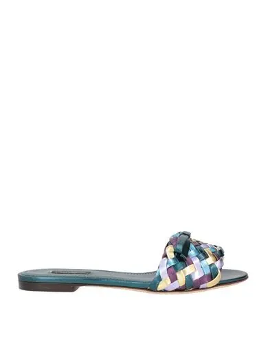 Dolce & Gabbana Pastel Lambskin Slide Sandals