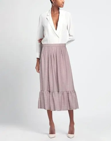 Elisabetta Franchi Midi Pleated Tweed Skirt