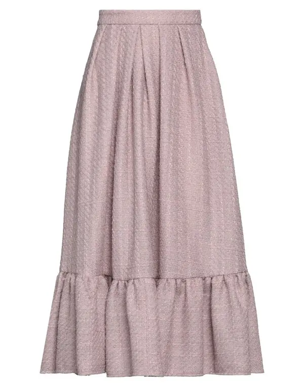 Elisabetta Franchi Midi Pleated Tweed Skirt