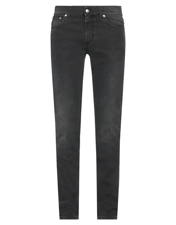 Alexander McQueen Skinny Jeans In Wash Denim - Black