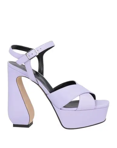 SERGIO ROSSI Leather Sandals - Purple