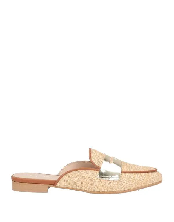 BALDININI Raffia And Leather Mules