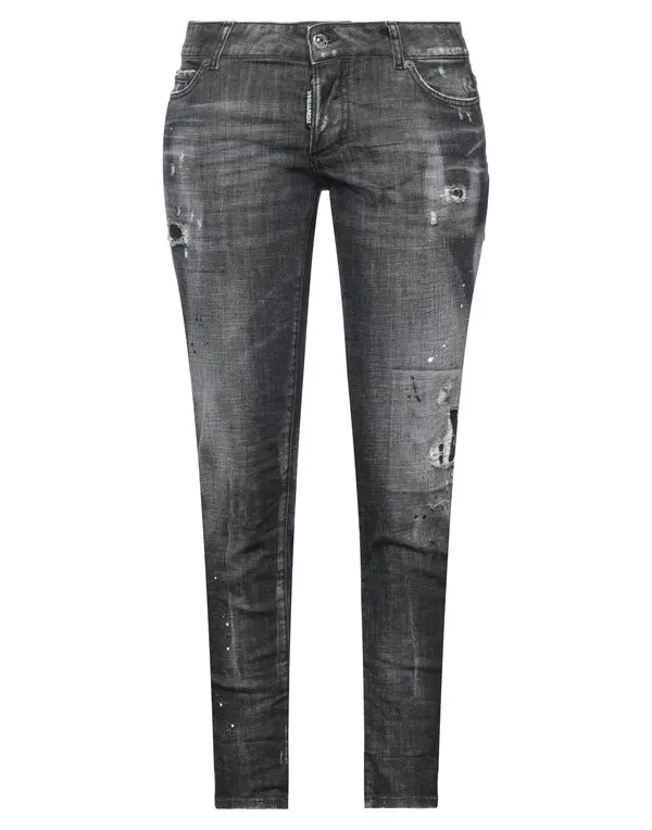 Dsquared2 Mom Jeans In Mako Cotton - Grey