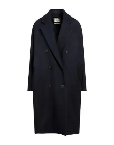Momoni Brushed-felt Double-breasted Coat - Navy Blue