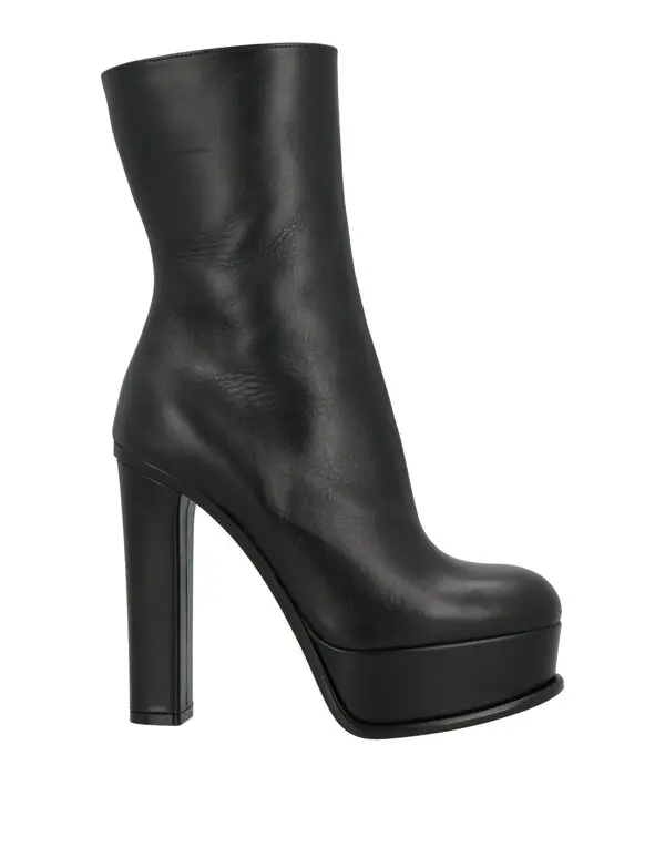 Alexander McQueen Ankle Boots In Leather With Block Heel