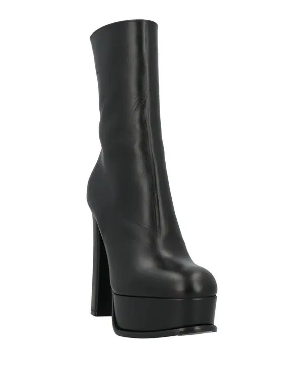 Alexander McQueen Ankle Boots In Leather With Block Heel