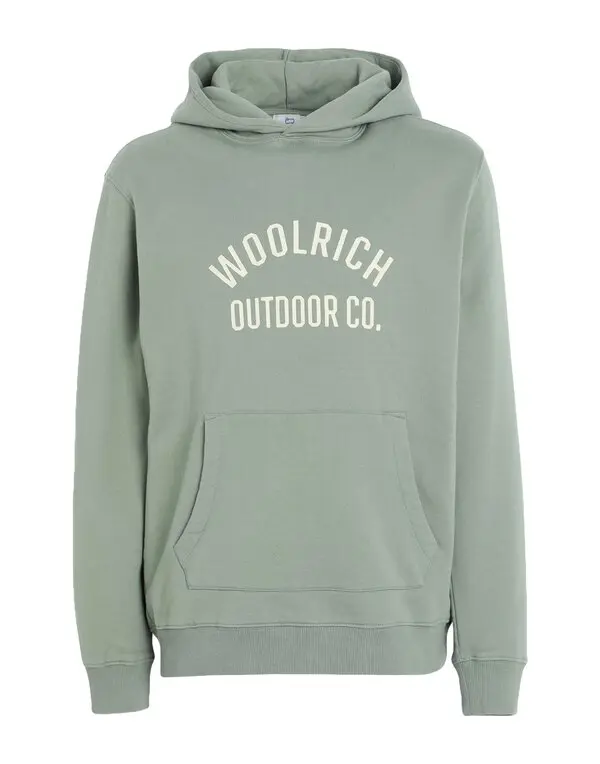 Woolrich Organic Cotton Script Hoodie Sweatshirt