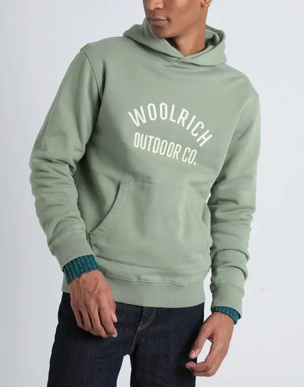 Woolrich Organic Cotton Script Hoodie Sweatshirt