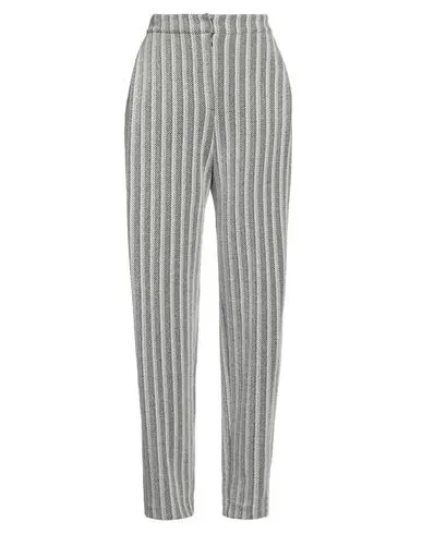 Emporio Armani Striped Tweed Trousers - White