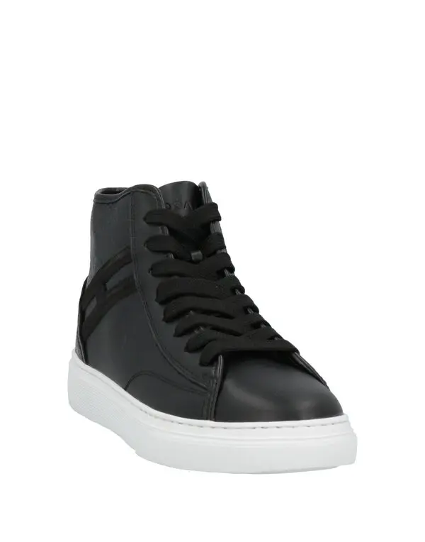 Hogan Soft Leather High-top Sneakers - Black