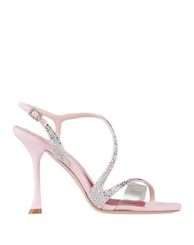 ROGER VIVIER Sandals Size Leather, Textile Fibers