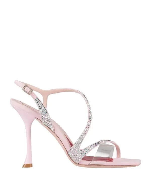 ROGER VIVIER Sandals Size Leather, Textile Fibers