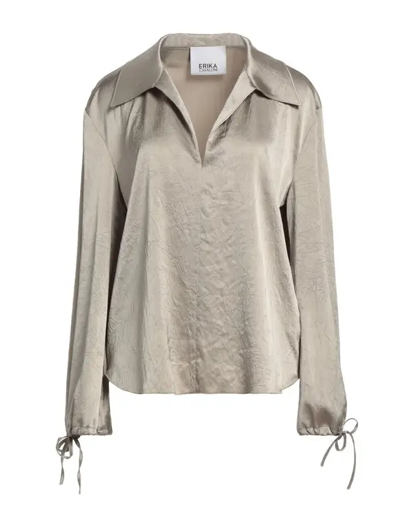Erika Cavallini Satin Top - Dove Grey