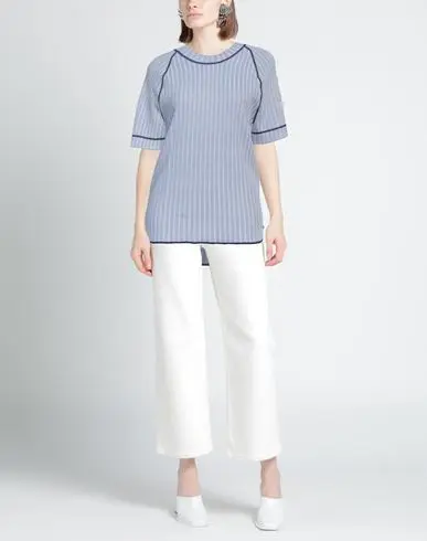 FERRAGAMO Striped Lightweight Knit Sweater