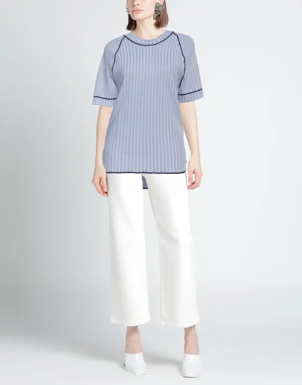 FERRAGAMO Striped Lightweight Knit Sweater