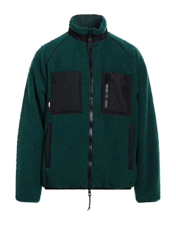 MSGM Jacket In Acrylic And Polyester - Deep Jade