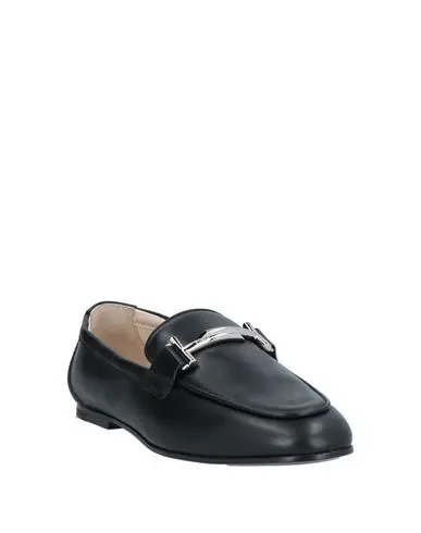 TOD'S Loafers In Leather With Logo Appliqués