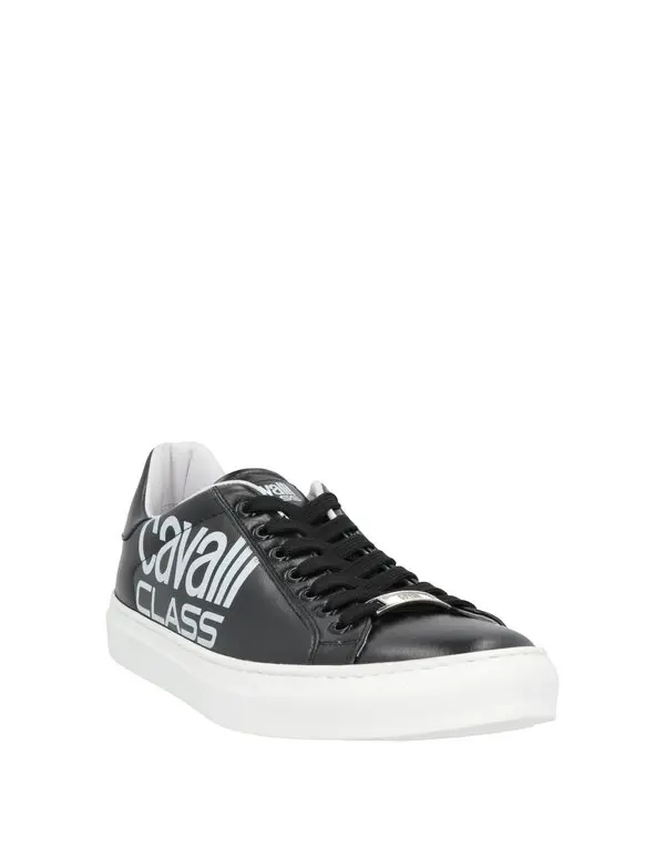 Roberto Cavalli Calfskin Low-top Sneakers - Black