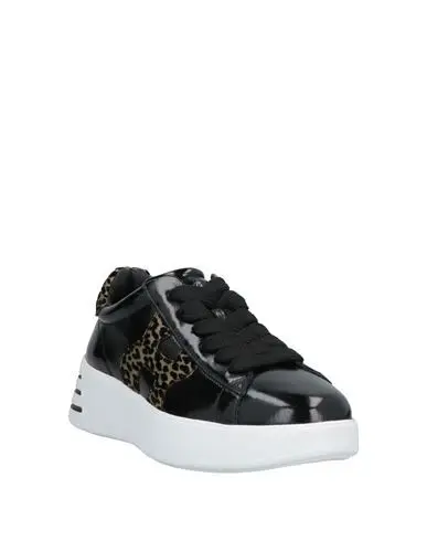 Hogan Leather Flatform Sneakers - Black