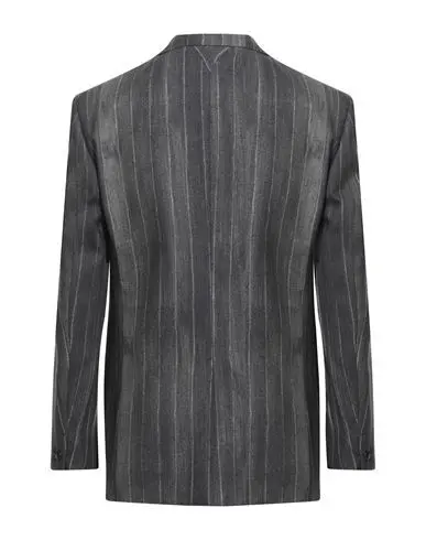 Versace Striped Virgin Wool Blazer - Lead