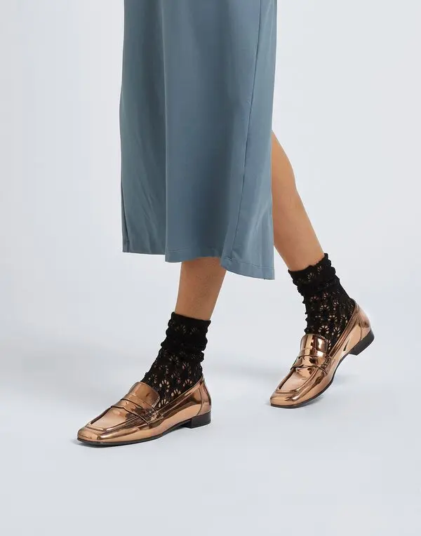 8 BY YOOX Laminated Effect Penny Loafers