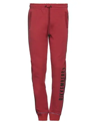 BIKKEMBERGS Pants Brick Size Polyester, Elastane - Red
